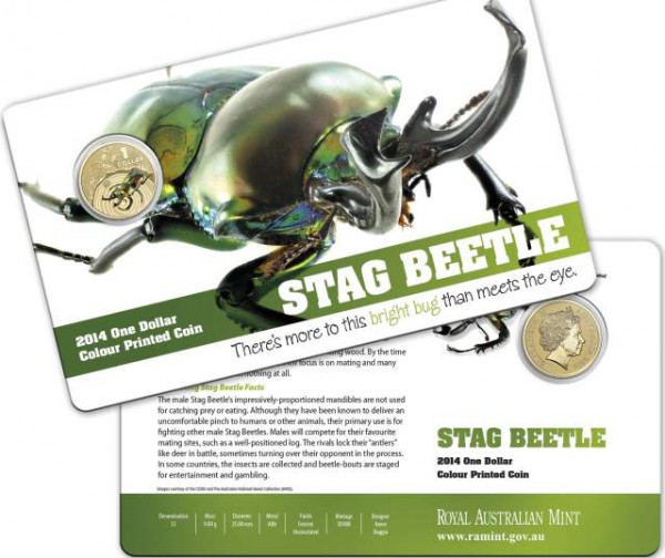 2014 Rainbow Stag Beetle Dollar Bright Bugs Series | The Australian ...