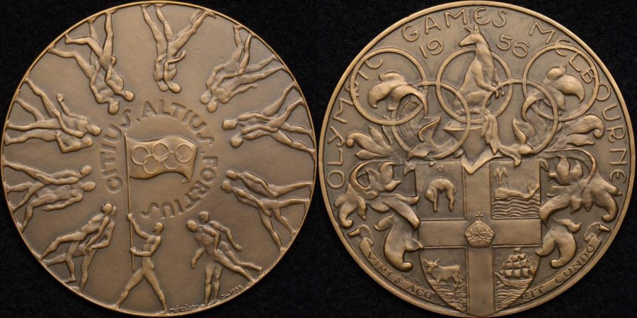 1956 Melbourne Olympic Games Participation Medal - The Australian Coin ... 1956 Melbourne Olympic Games Participation Medal - The Australian Coin ...