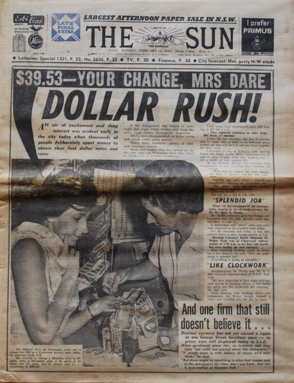 50 Years Ago Newspaper Headlines 14 February 1966 | The Australian Coin ...
