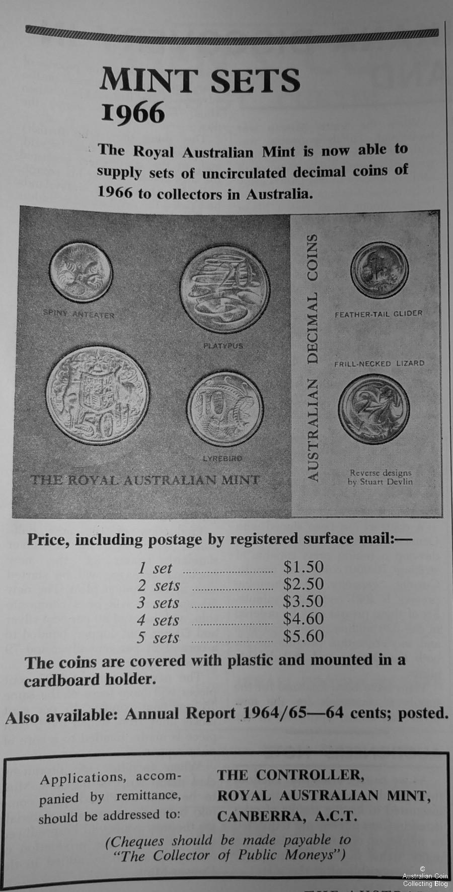Australian 1966 Blue Card Mint Set | The Australian Coin Collecting Blog