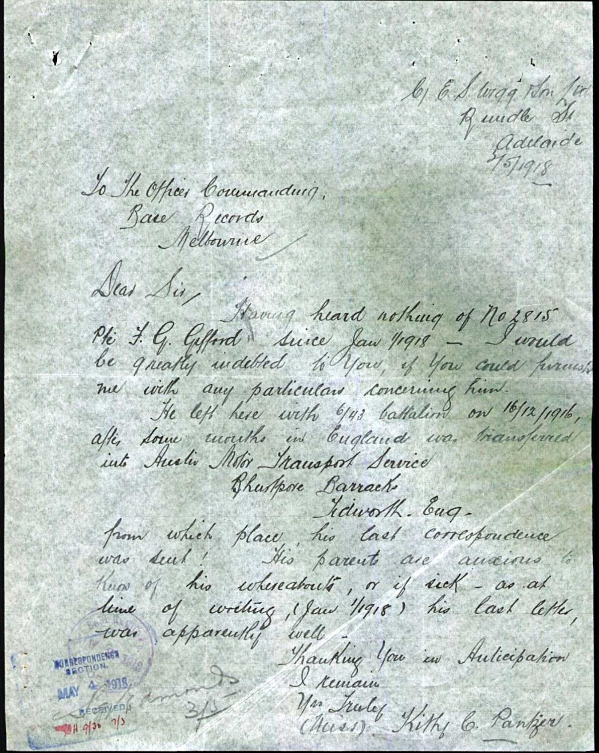 australia-ww1-forget-me-not-penny-fred-to-kitty - The Australian Coin ...