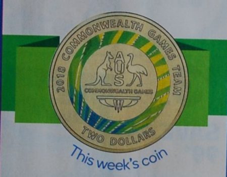 Gold Coast 2018 Commonwealth Games Team Coloured $2 Week 3 Coin at ...