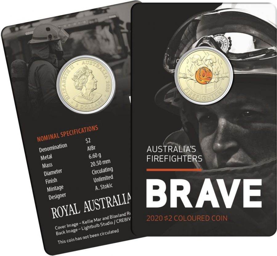 2020 BRAVE Firefighters Coloured $2 | The Australian Coin Collecting Blog